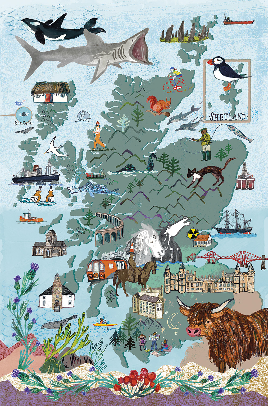 Illustrators Jill Calder Maps | Friend & Johnson Artist Reps